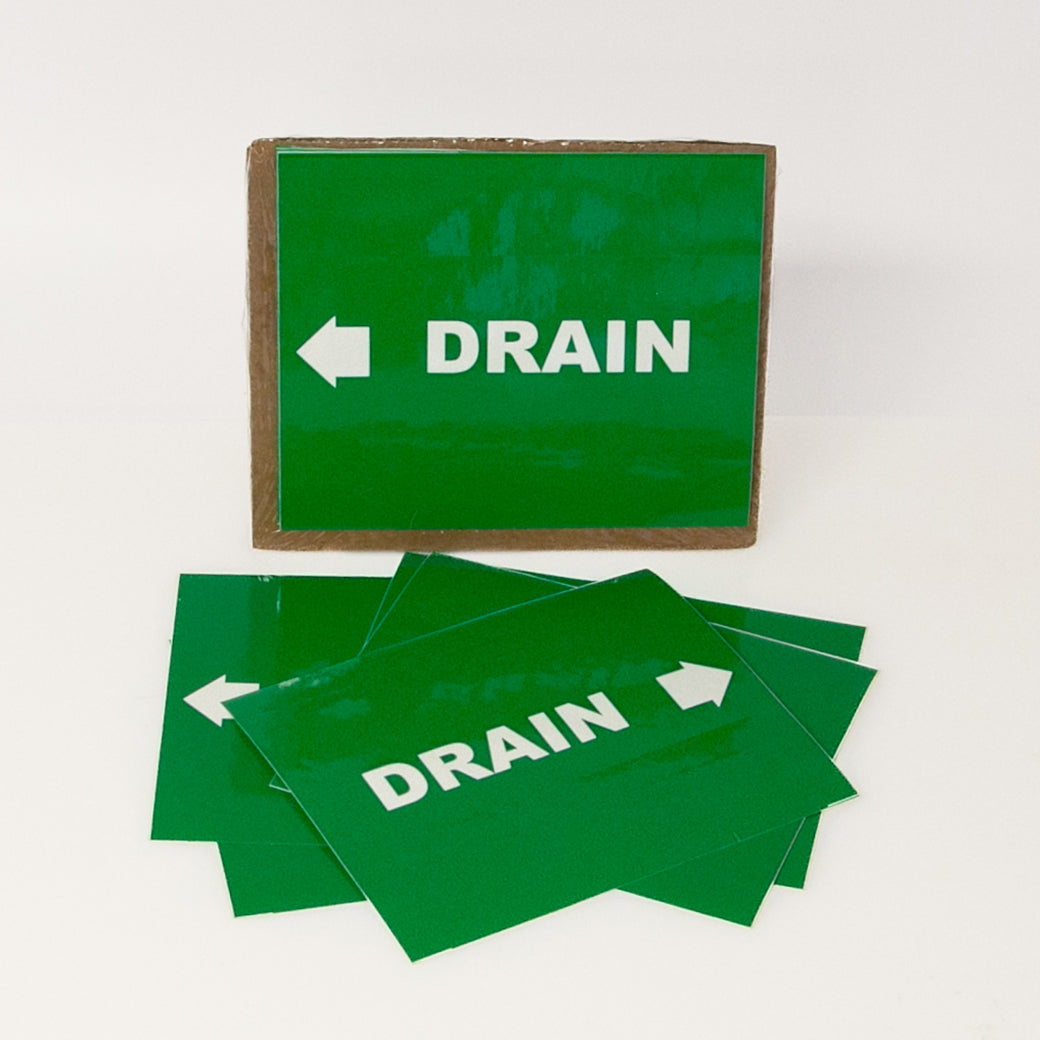PIPE MARKING LABEL - DRAIN -25 PCS – NADCO Tapes & Labels, Inc.