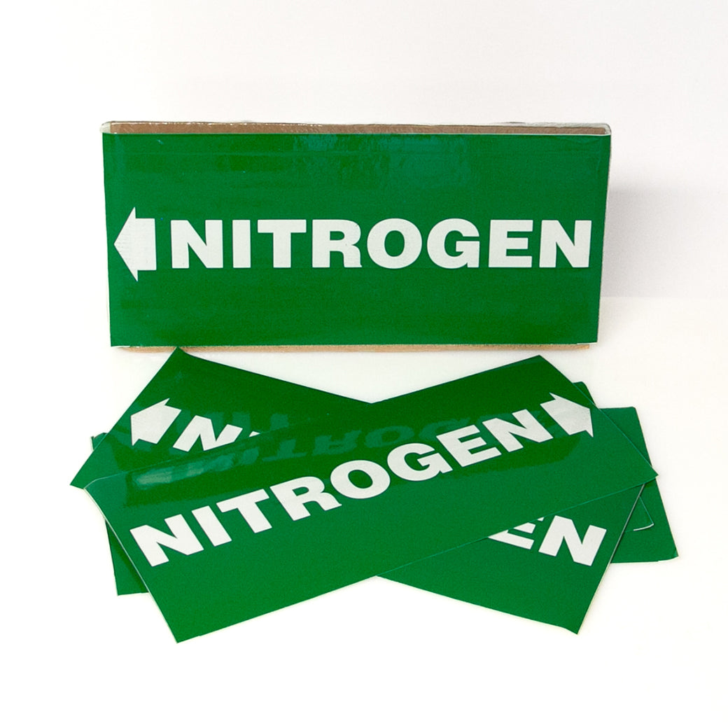 PIPE MARKING LABEL - NITROGEN -25 PCS – NADCO Tapes & Labels, Inc.